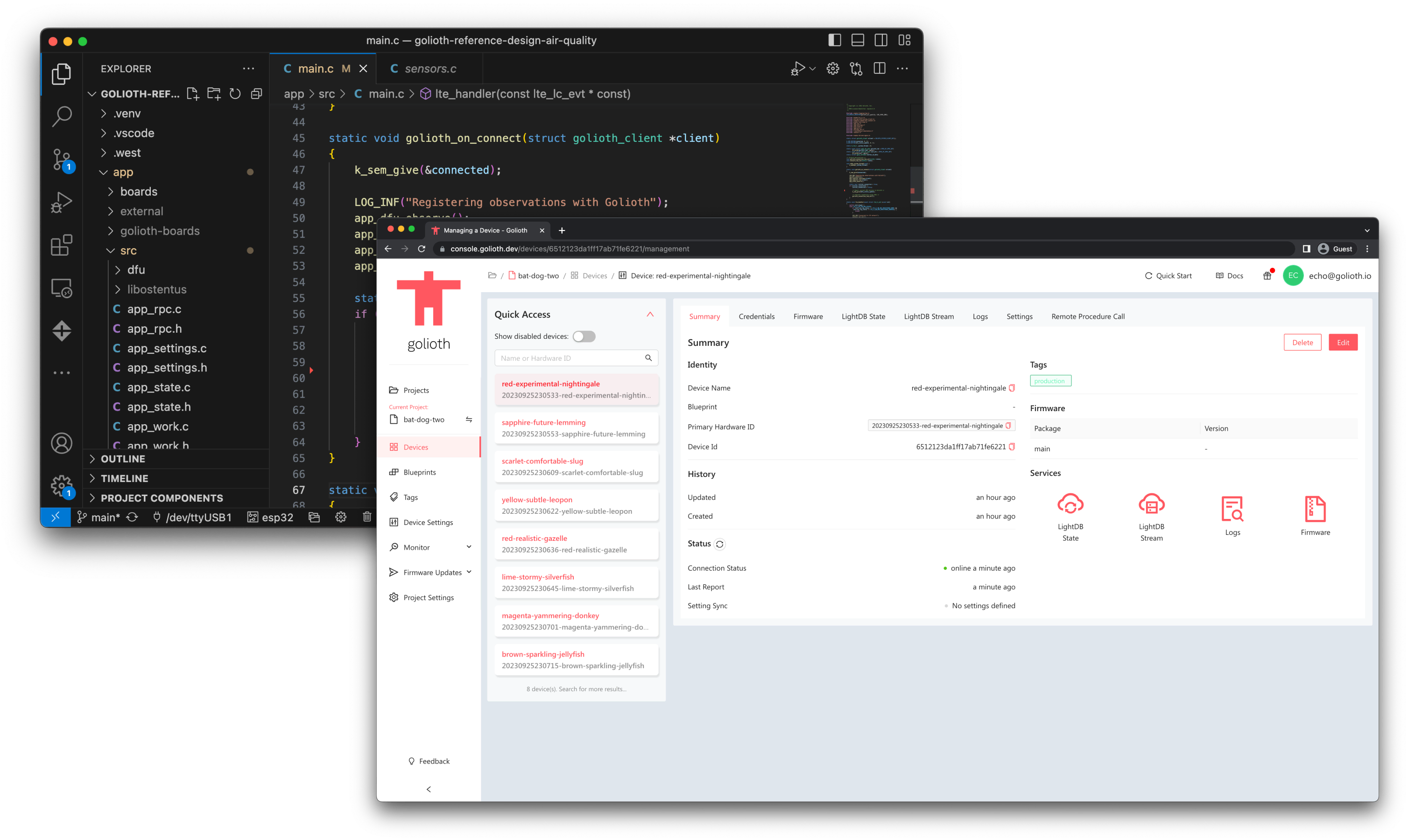 An instant cloud for your hardware | The Golioth Platform